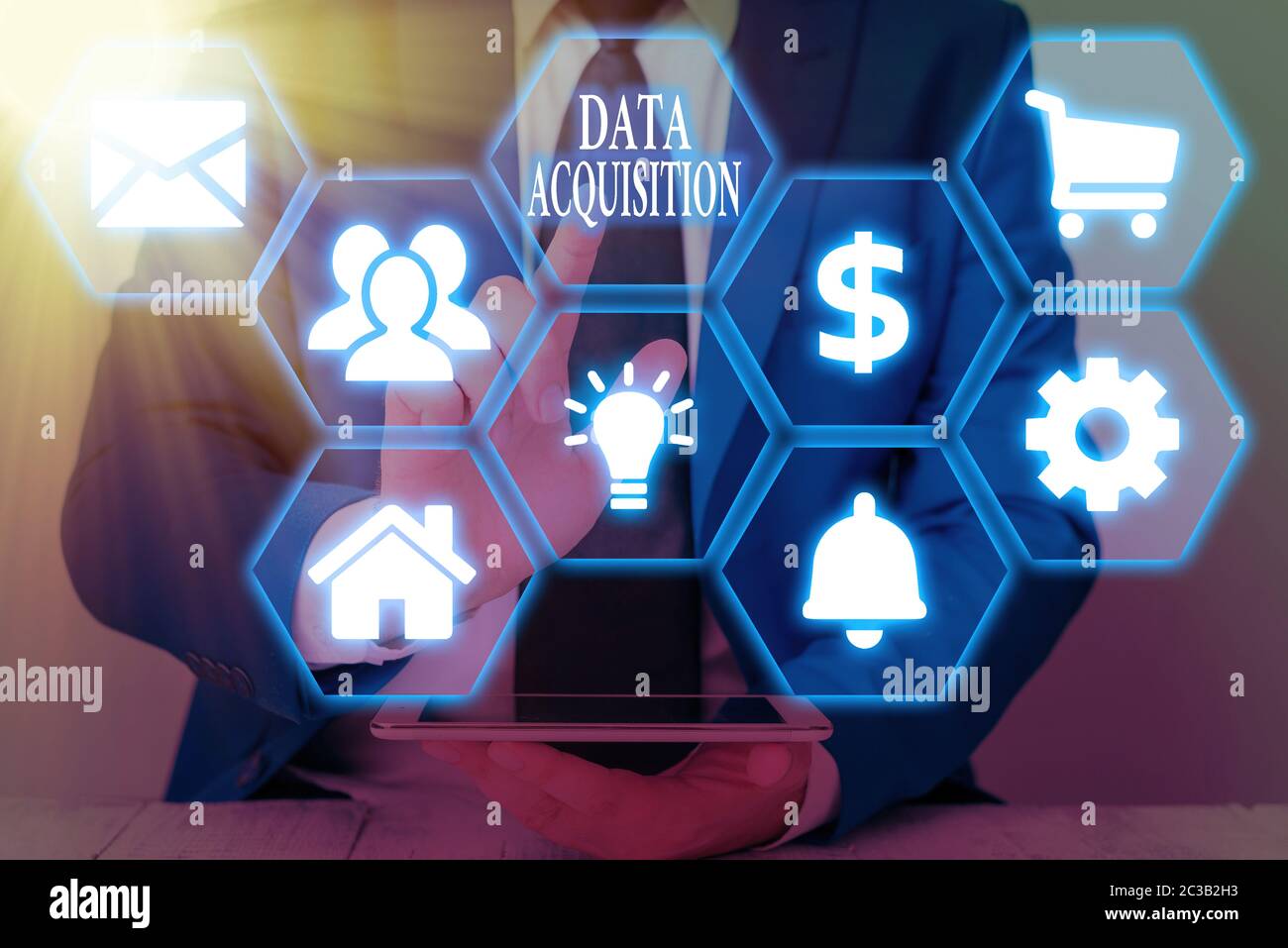 Writing Note Showing Data Acquisition Business Concept For Way To Obtain Statistics That Can Be