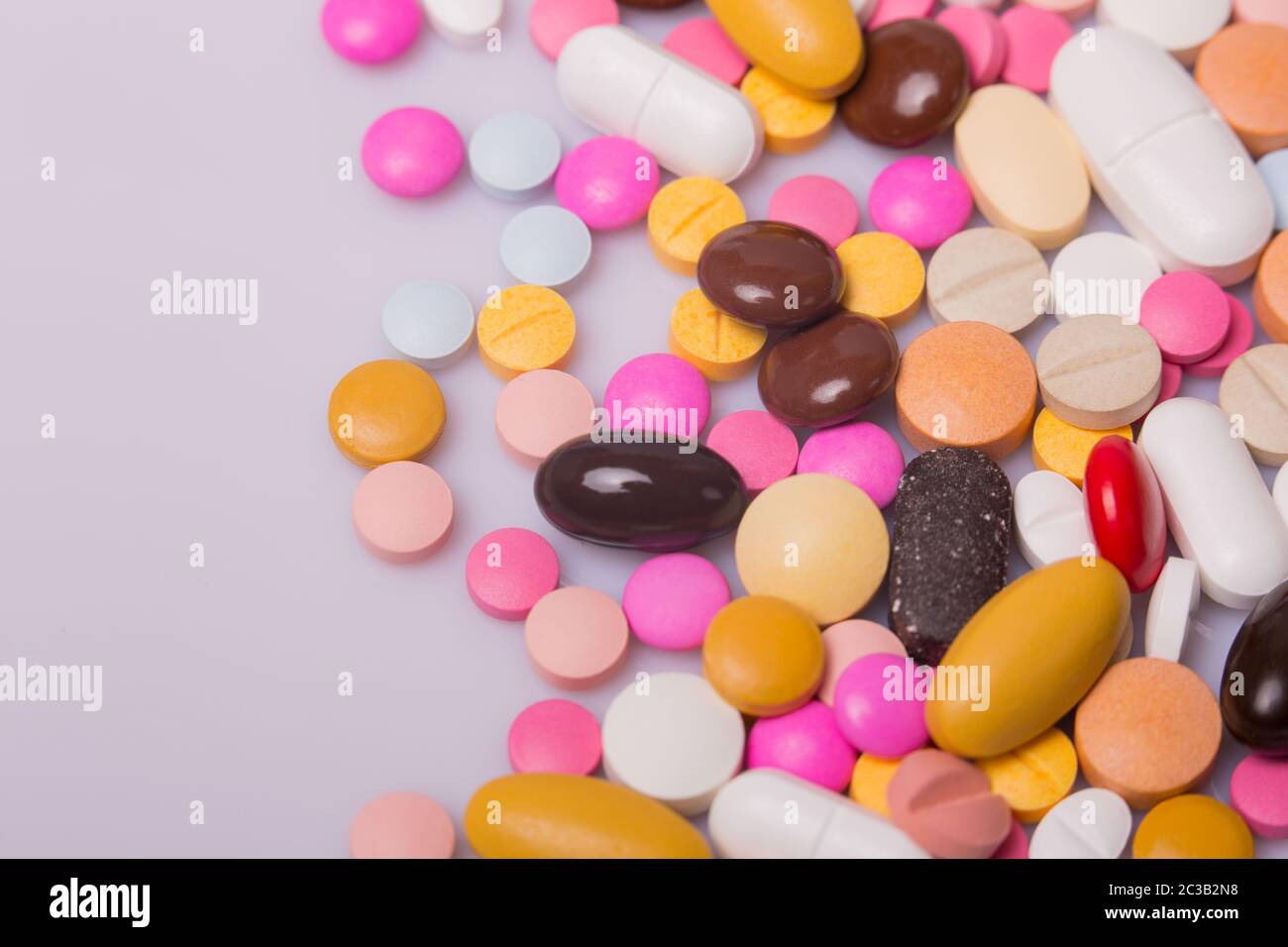 different Tablets pills capsule heap mix therapy drugs Stock Photo - Alamy