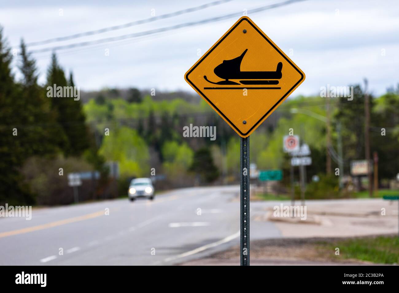 Snowmobile Warning Sign High Resolution Stock Photography and Images ...