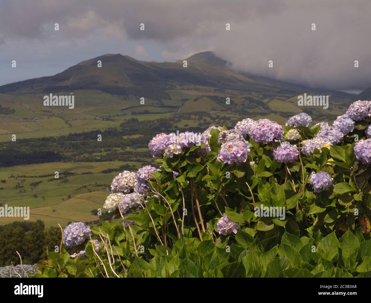 azores landscape view Stock Photo - Alamy