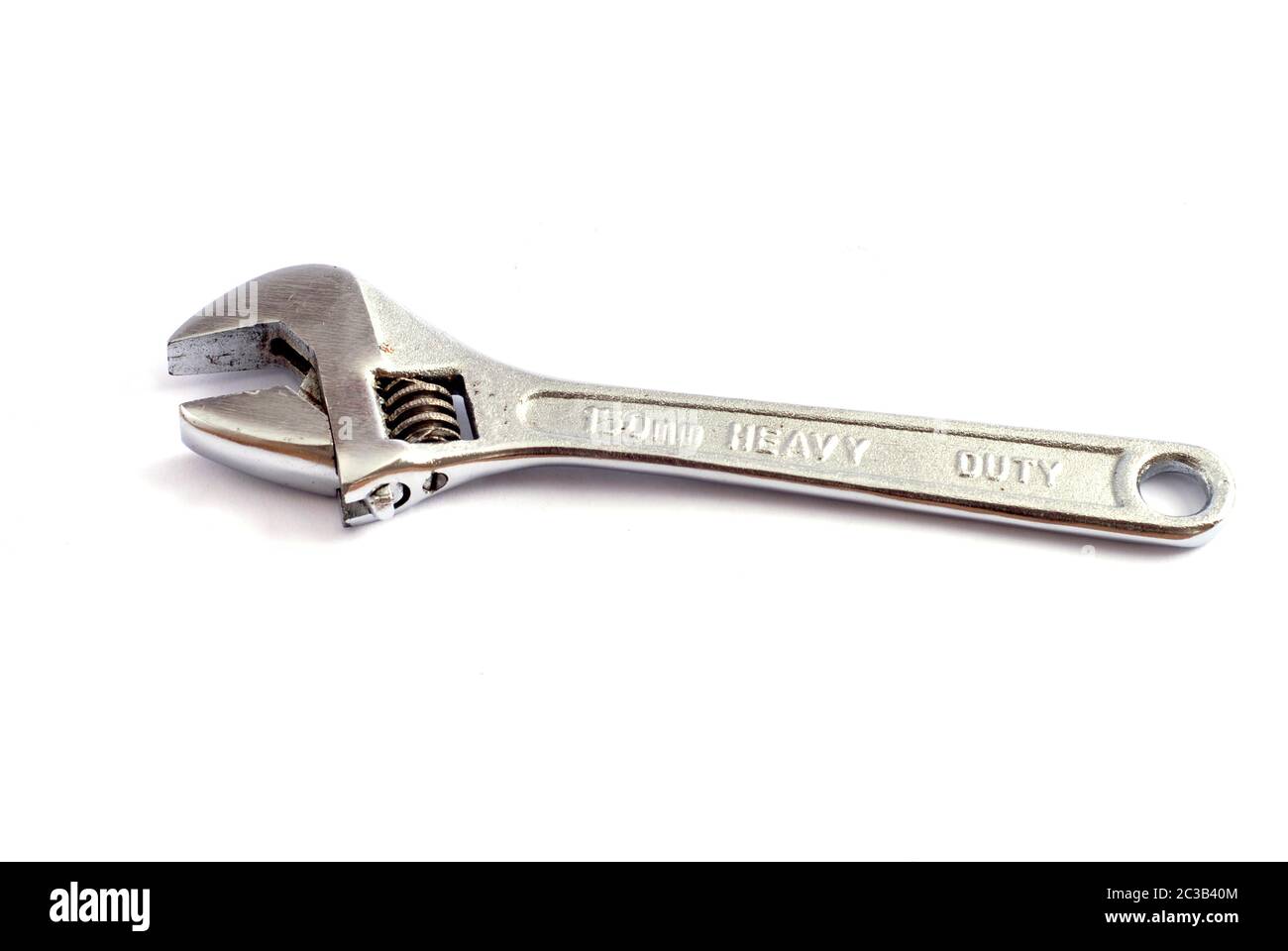 A metal spanner isolated on white background Stock Photo - Alamy