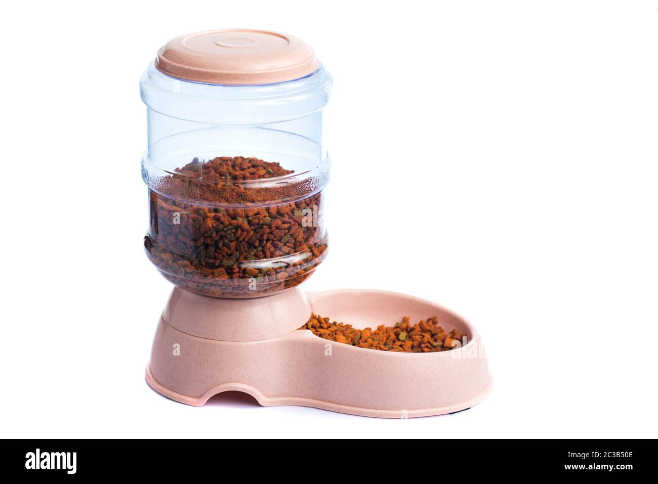 Pet Dry Food Storage Meal Feeder Dispenser or pet food dispenser on a ...