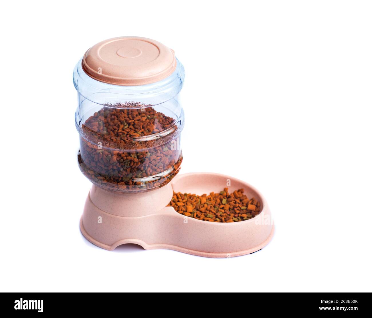 Pet Dry Food Storage Meal Feeder Dispenser or pet food dispenser on a ...