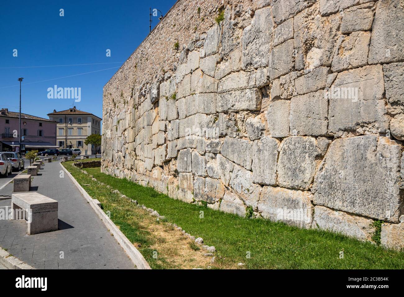 The ancient megalithic walls surround the acropolis of Amelia, in ...