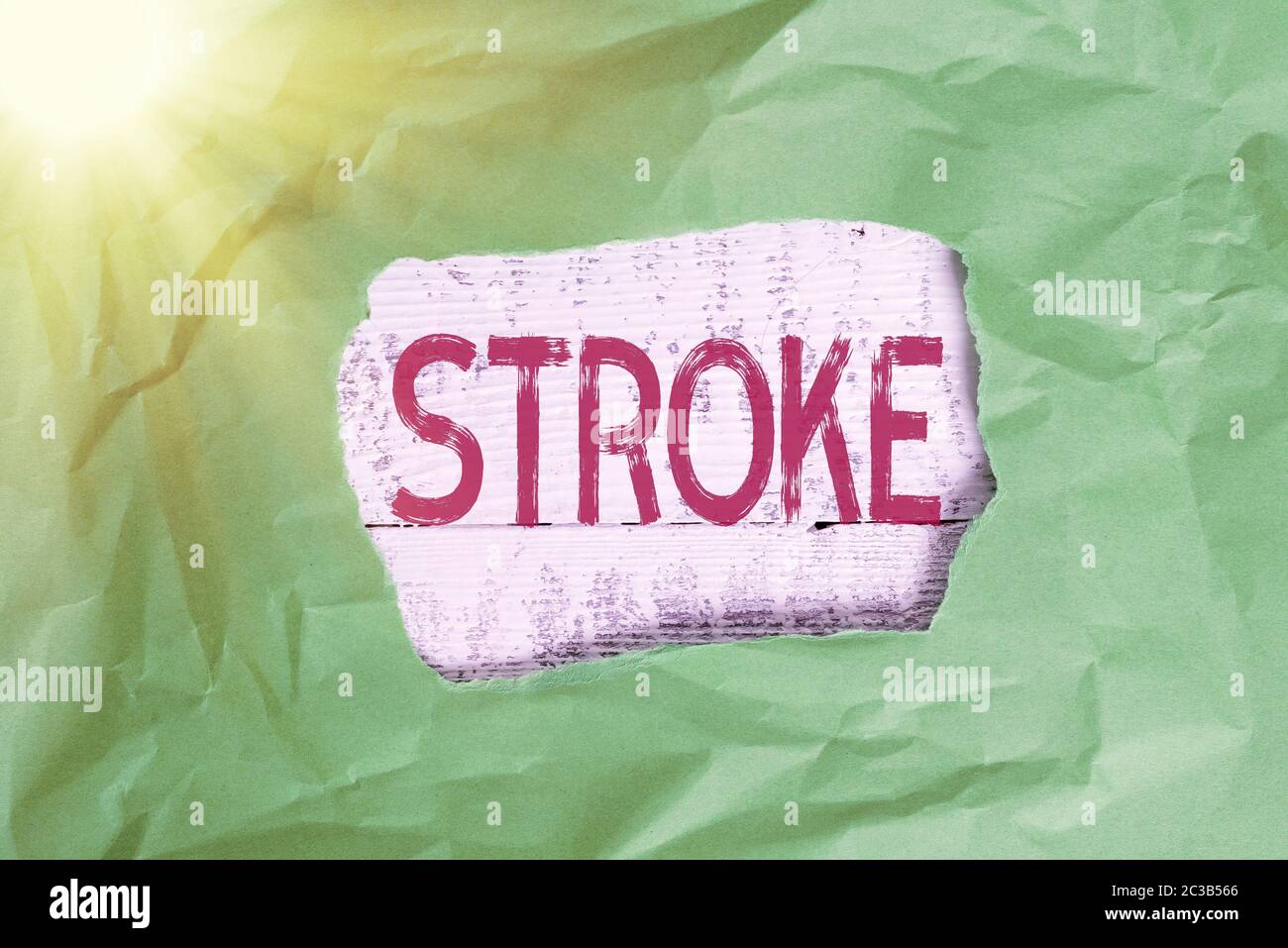 Conceptual hand writing showing Stroke. Concept meaning caused by ...
