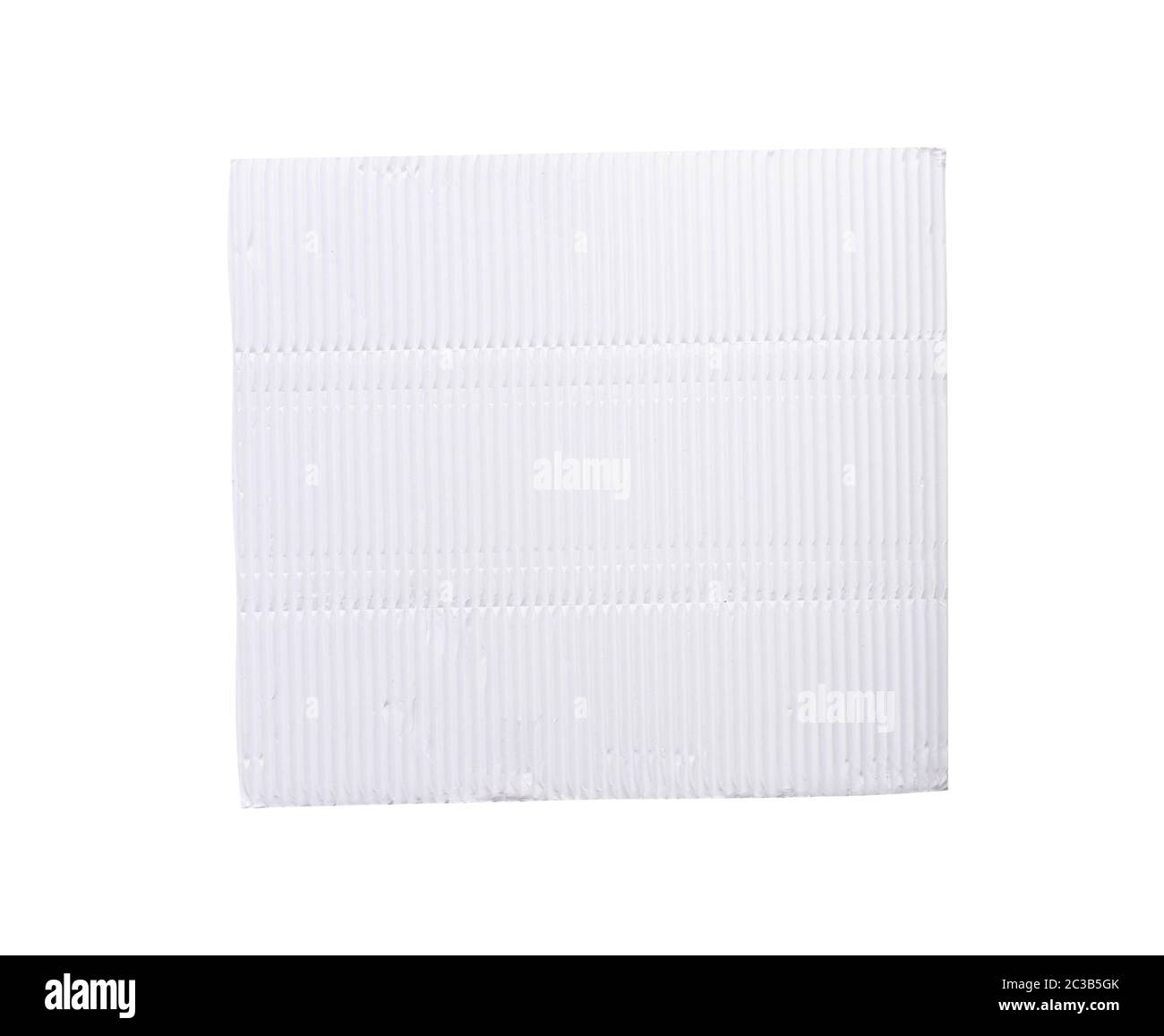 white blank corrugated paper sheet on white background , close up Stock ...