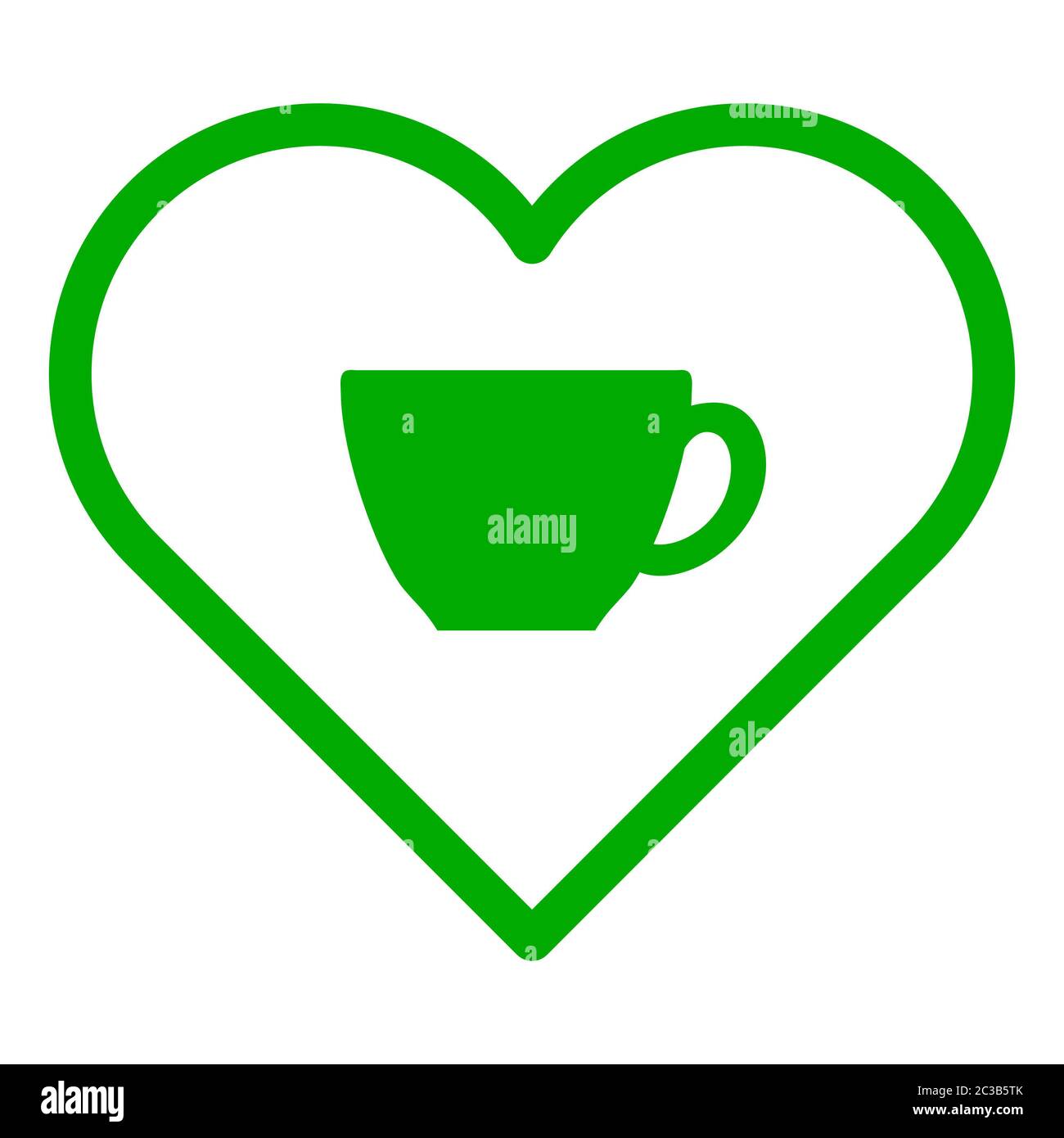 Cup and heart Stock Photo - Alamy