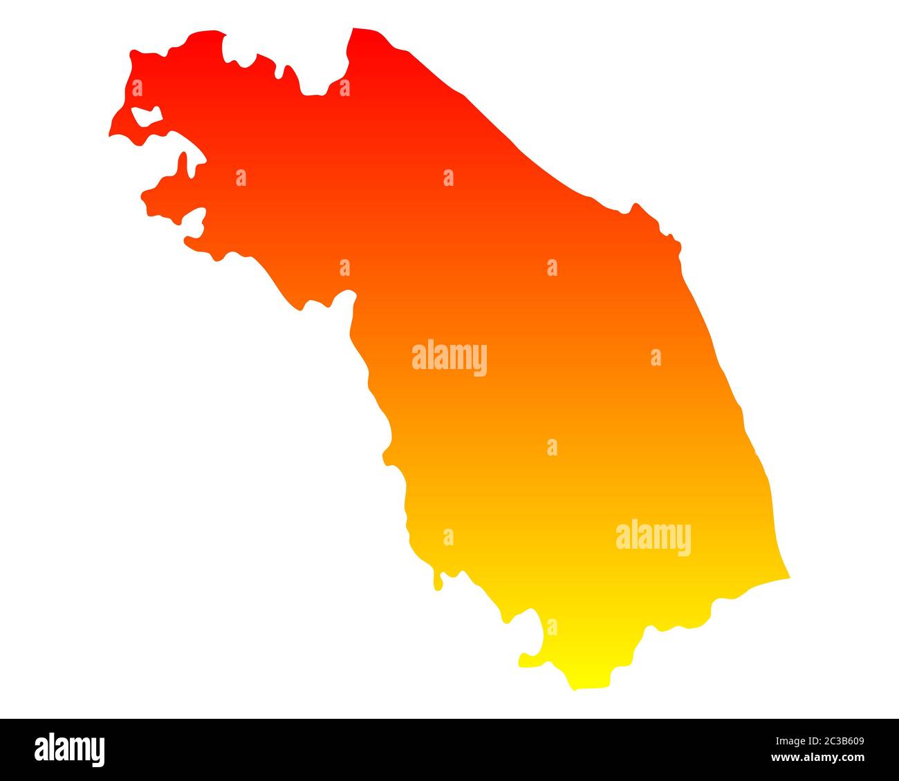 Map of Marche Stock Photo - Alamy
