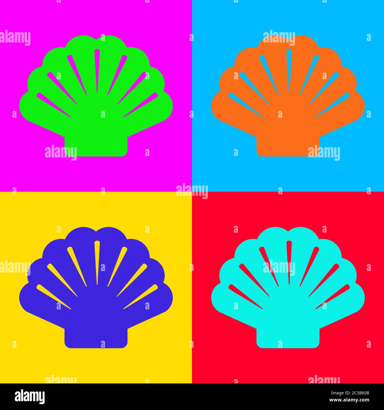 Shell and pop-art Stock Photo - Alamy