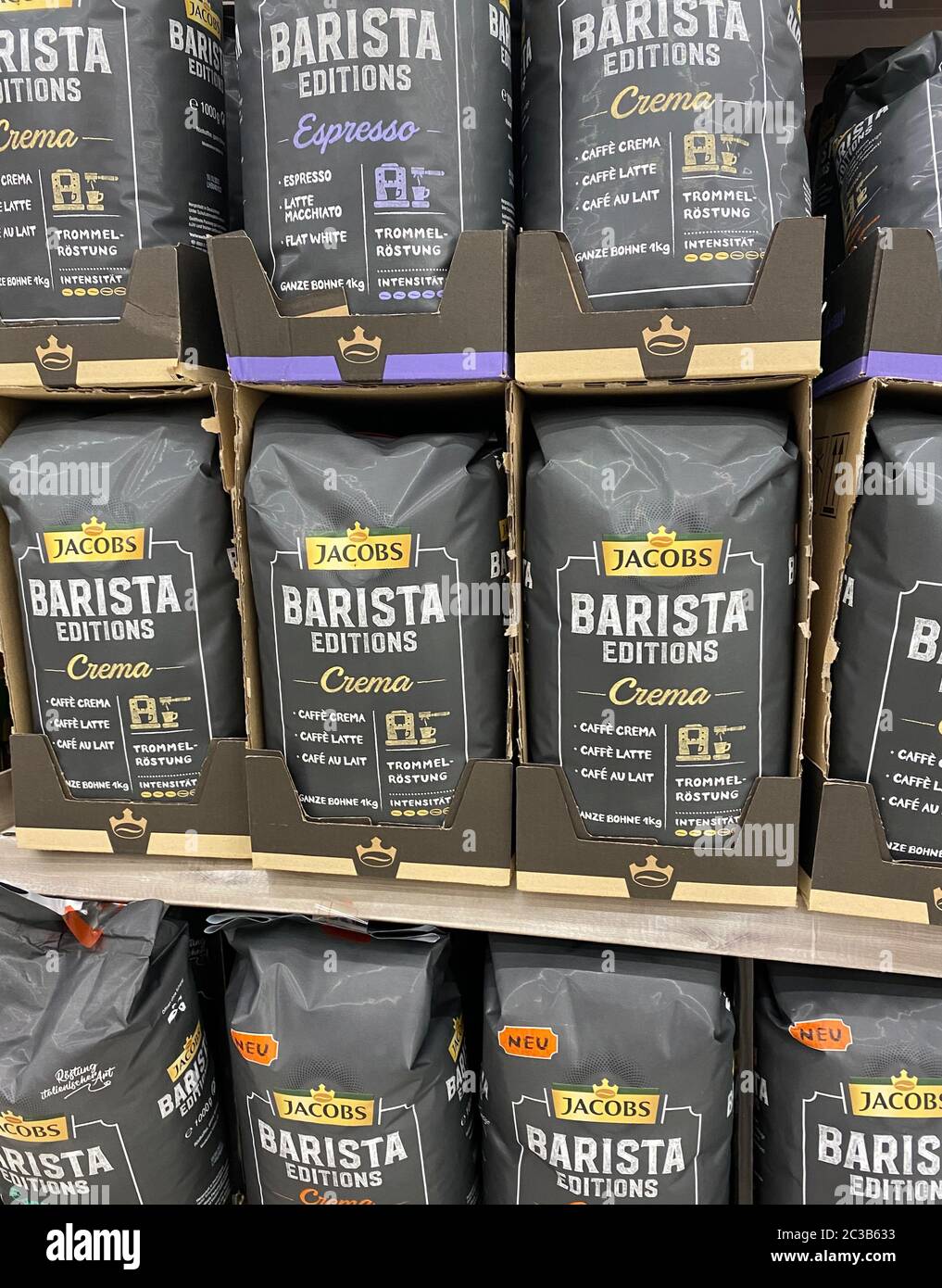 Tönisvorst, Germany - June 18. 2020: View on isolated bags of Jacobs ...