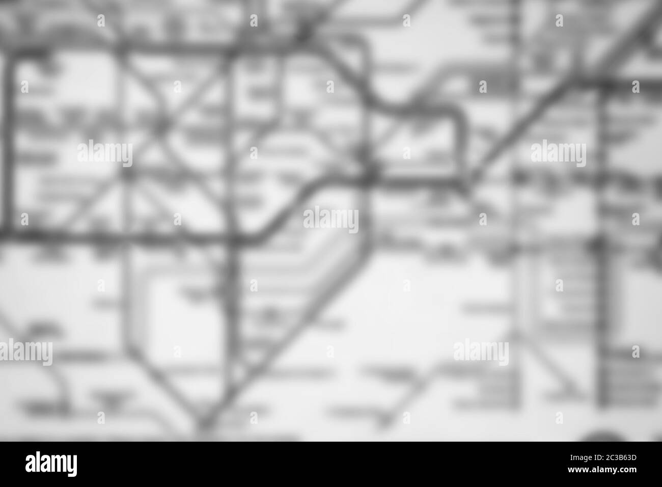 Blurred London Underground tube map background Stock Photo - Alamy