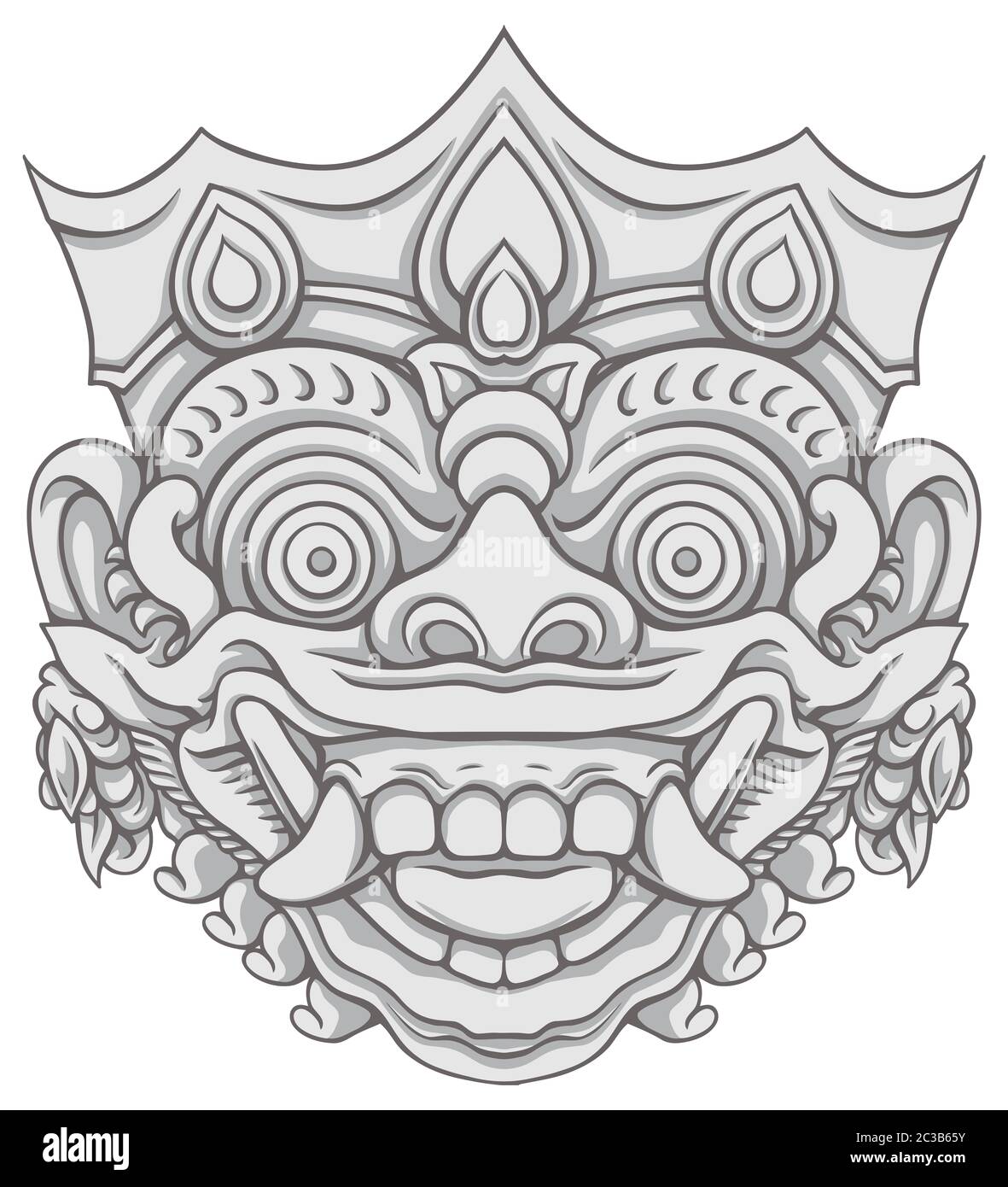 Barong Mask Drawing