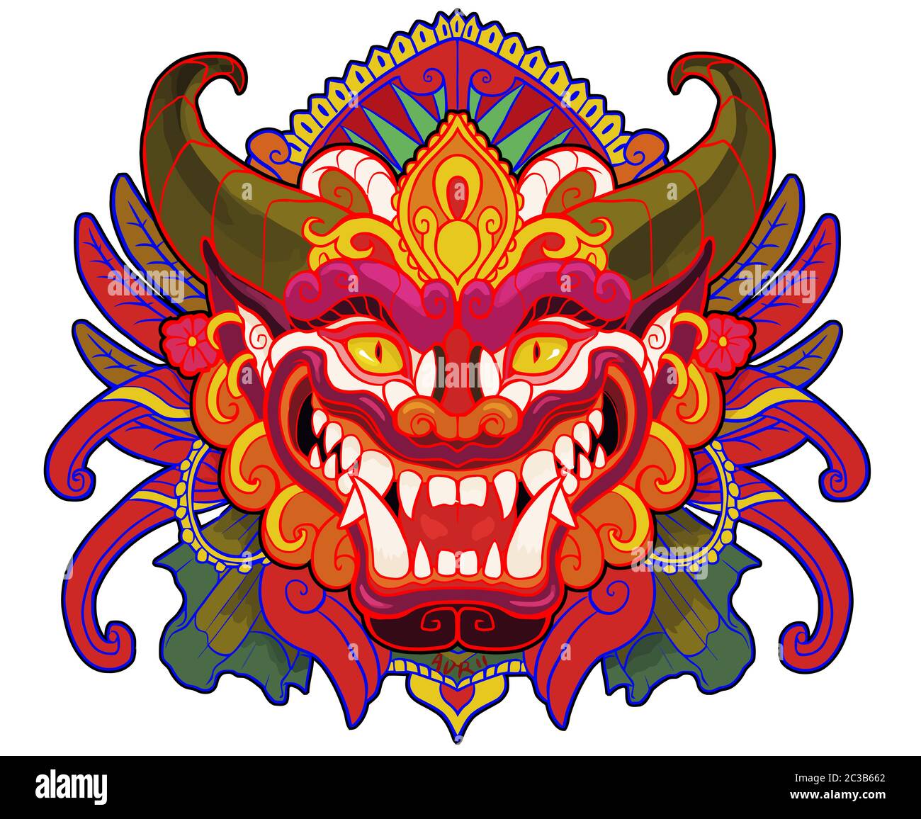 Balinese mask Cut Out Stock Images & Pictures - Alamy