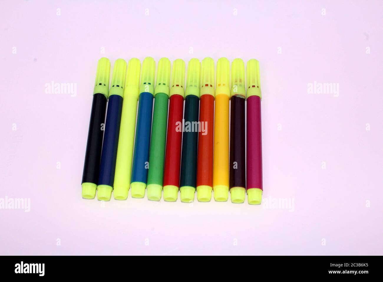 multi color marker isolated on white background Stock Photo - Alamy