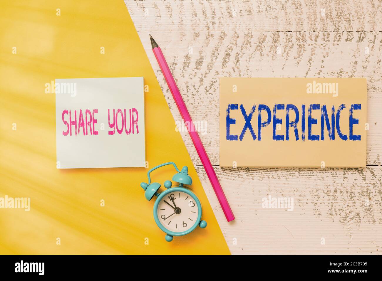 Handwriting text writing Share Your Experience. Conceptual photo tell ...