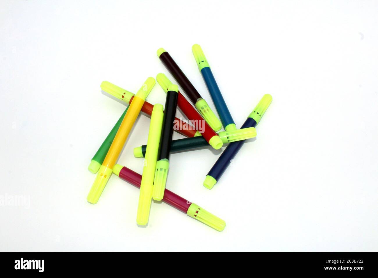 multi color marker isolated on white background Stock Photo - Alamy