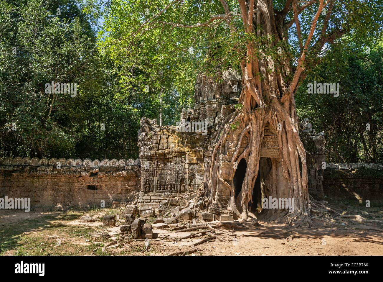 Gate at Ta Som Temple at Angkor Thom, Siem Reap, Cambodia Stock Photo ...