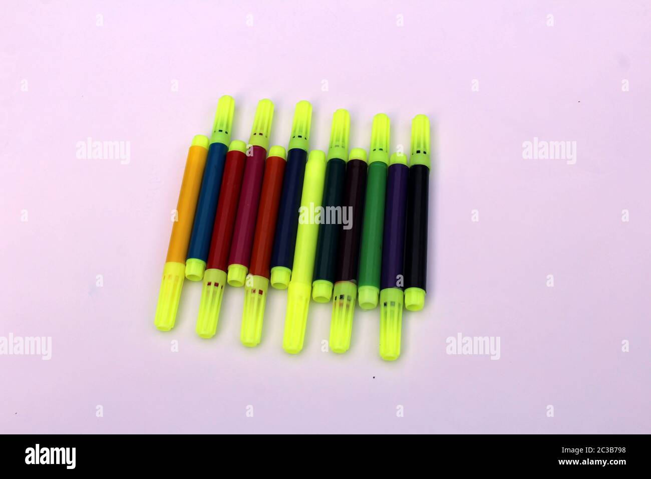 multi color marker isolated on white background Stock Photo - Alamy