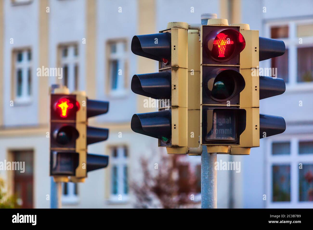 Foot traffic light red Stock Photo - Alamy