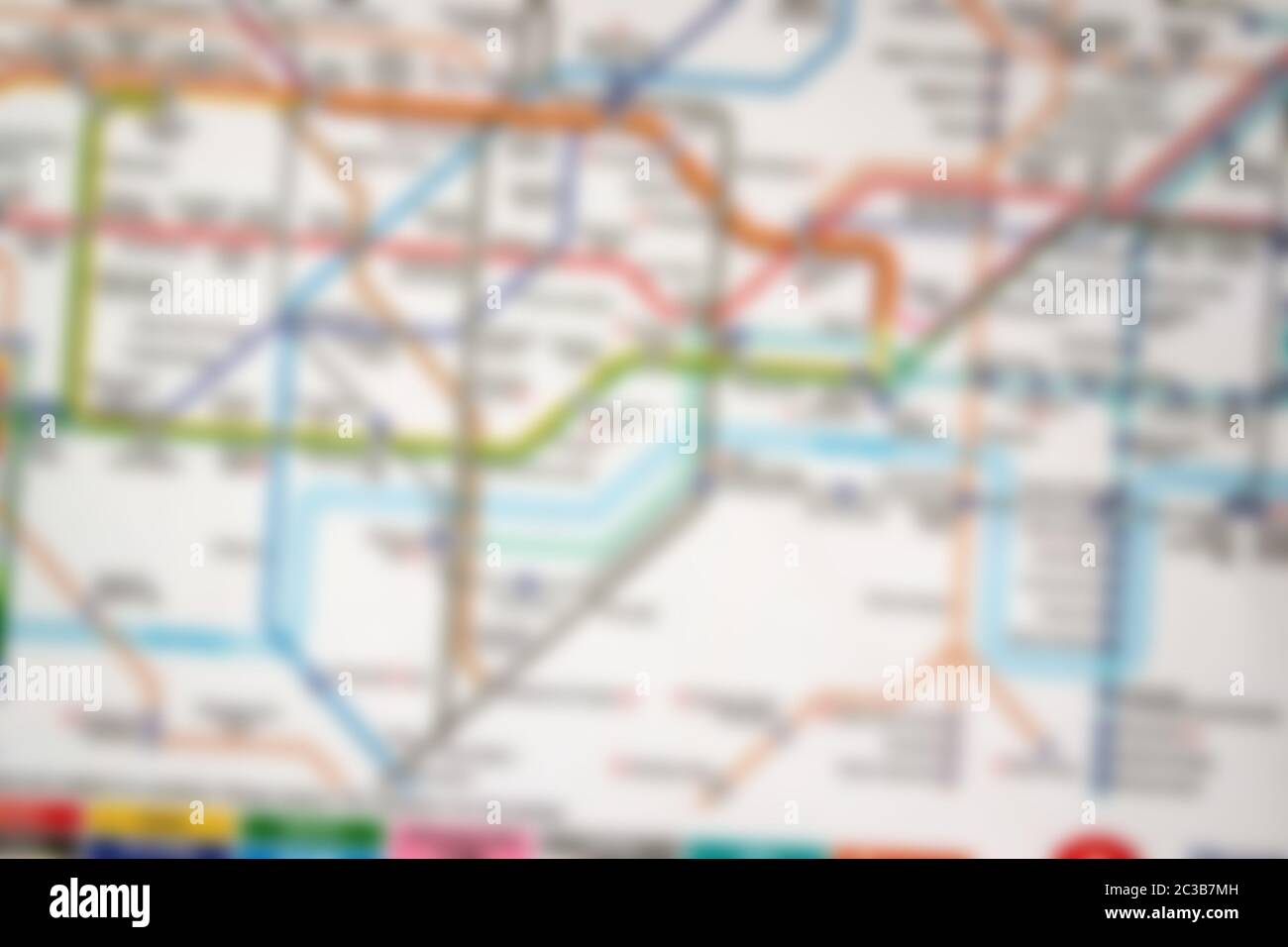 Blurred London Underground tube map background Stock Photo - Alamy