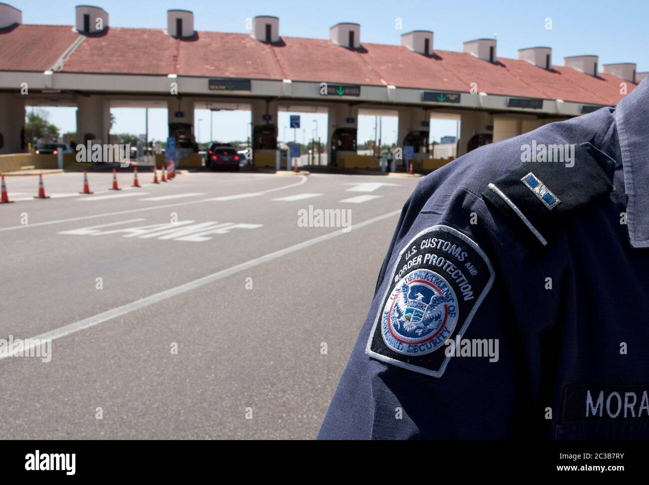 Laredo, Texas USA, 2012: Traffic crosses from Mexico into the United ...