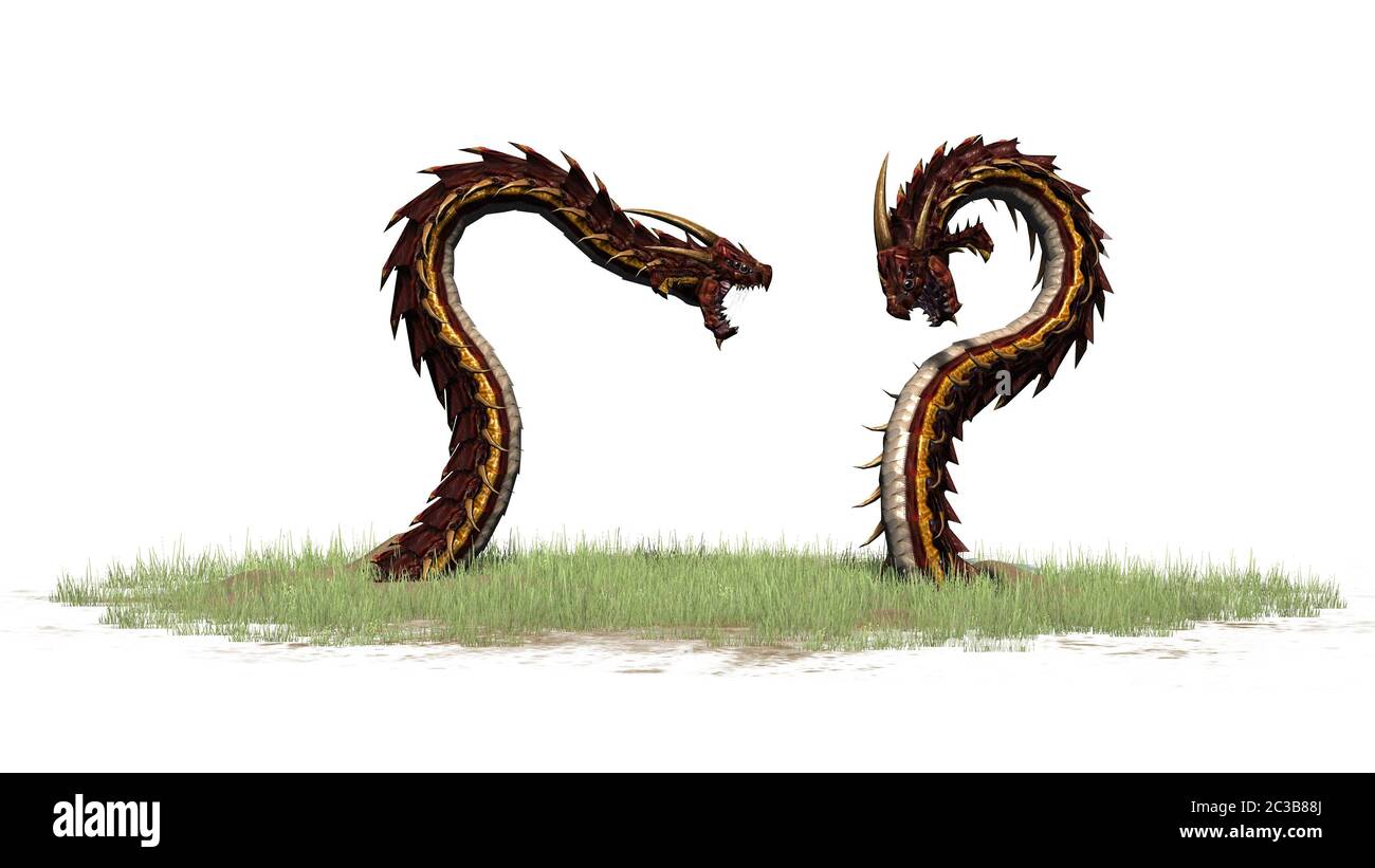 Dragon Worms in grass Stock Photo - Alamy