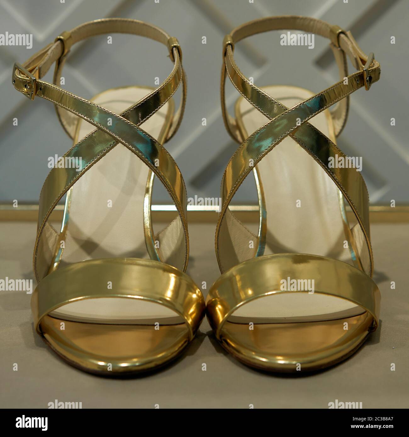 Golden shoes hi-res stock photography and images - Alamy