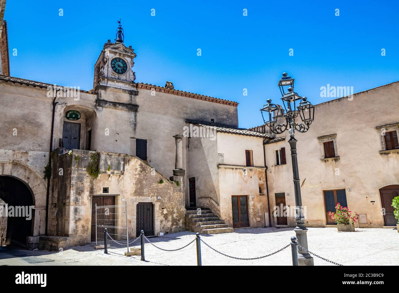 June 30, 2019 - Amelia, Umbria, Terni, Italy - Piazza Guglielmo Marconi ...