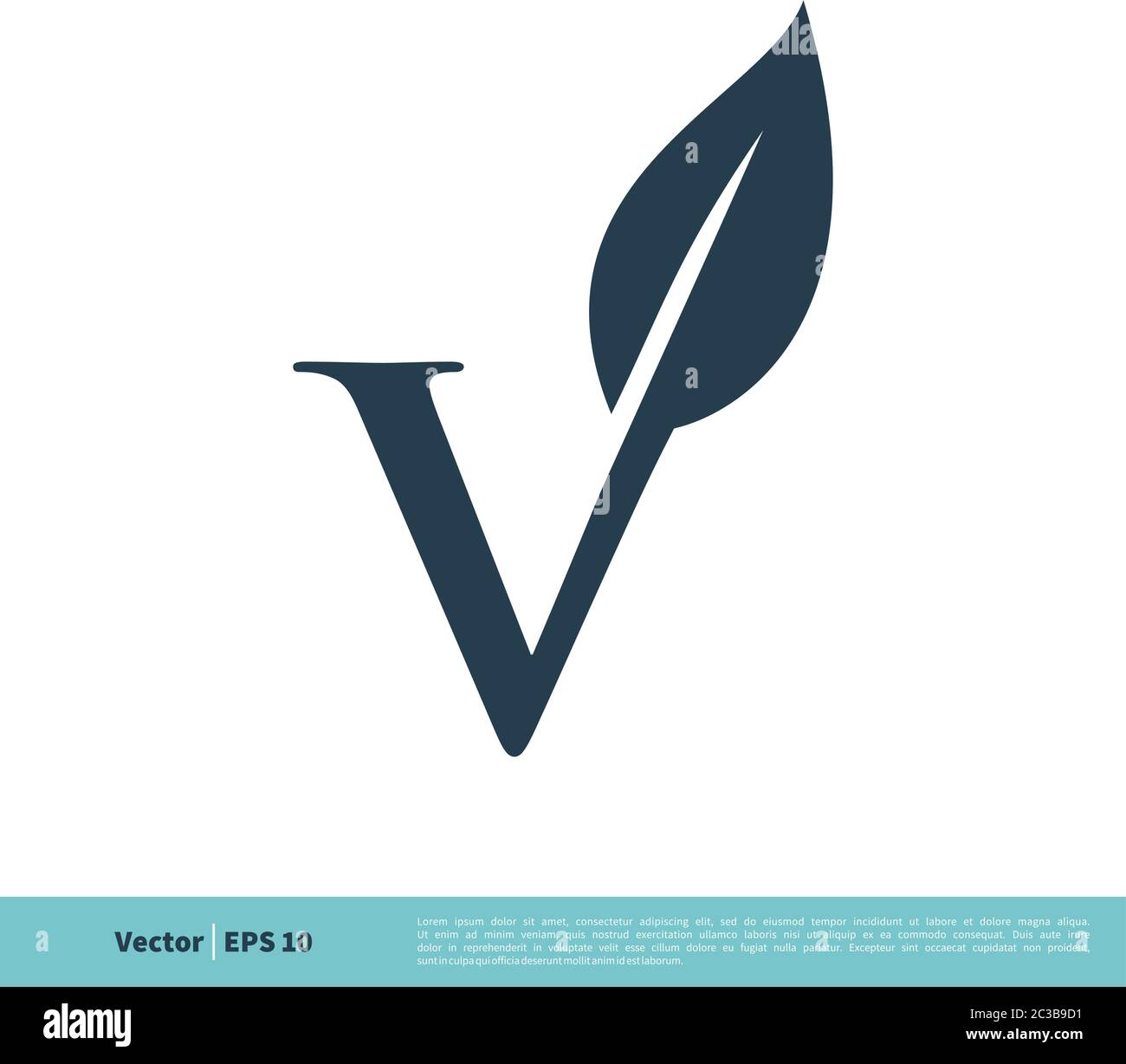 Letter V Leaf Icon Vector Logo Template Illustration Design. Vector EPS ...