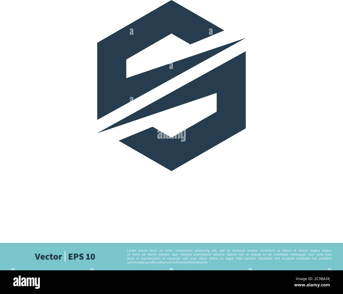 Letter S Hexagon Shape Icon Vector Logo Template Illustration Design ...