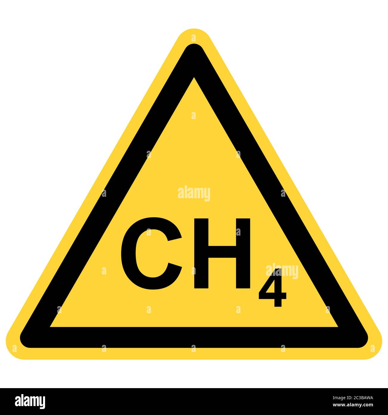 Methane and danger sign Stock Photo - Alamy