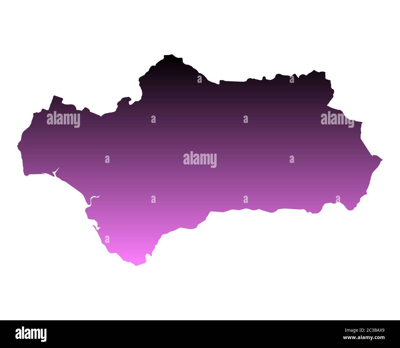 Map of Andalusia Stock Photo - Alamy