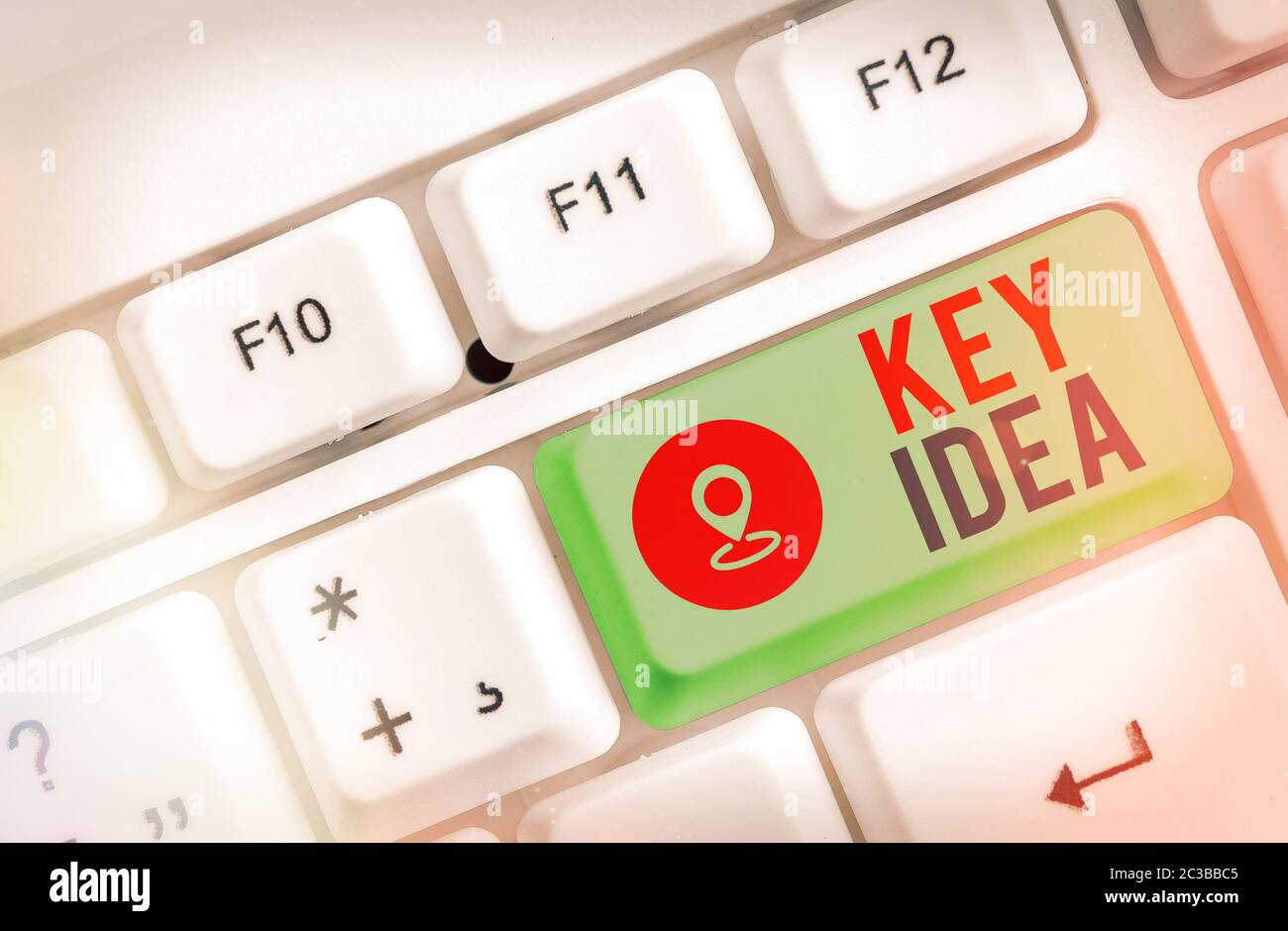 Handwriting text writing Key Idea. Conceptual photo the central thought ...