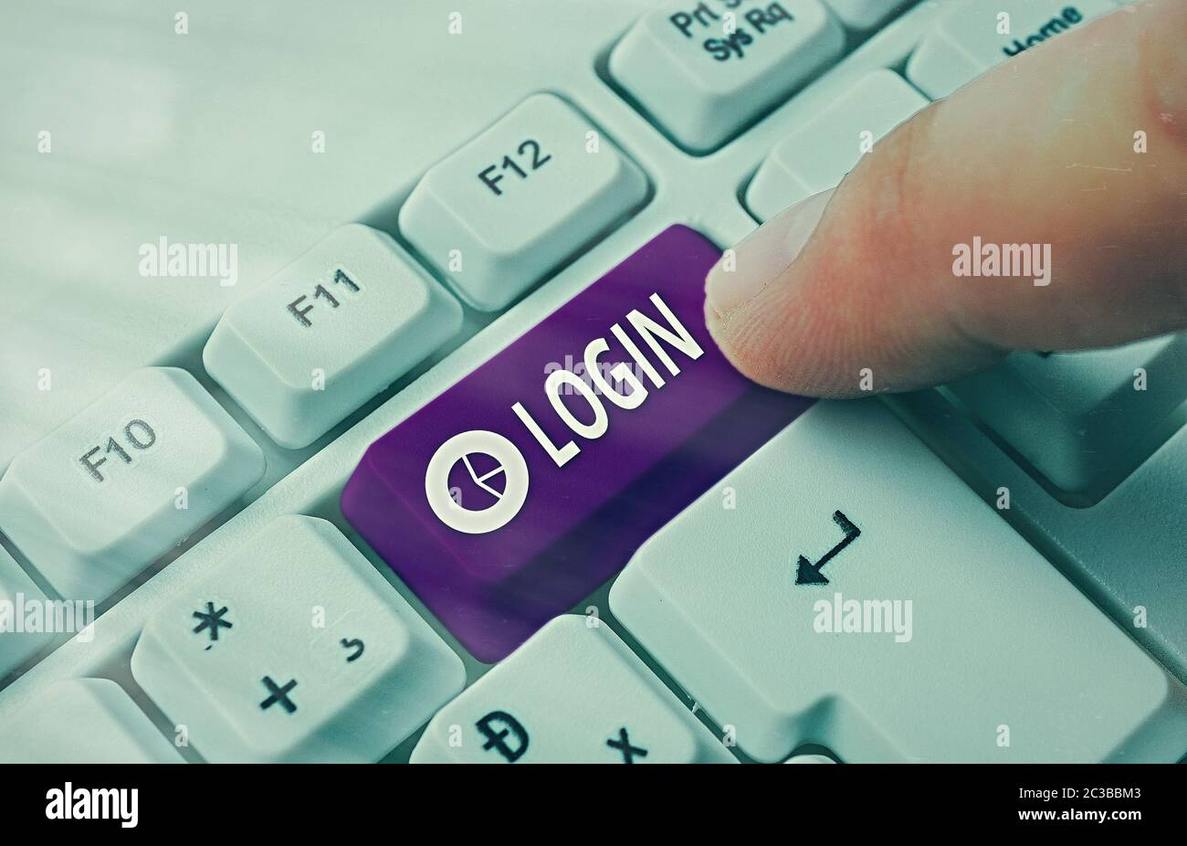 Conceptual hand writing showing Login. Concept meaning process by which ...