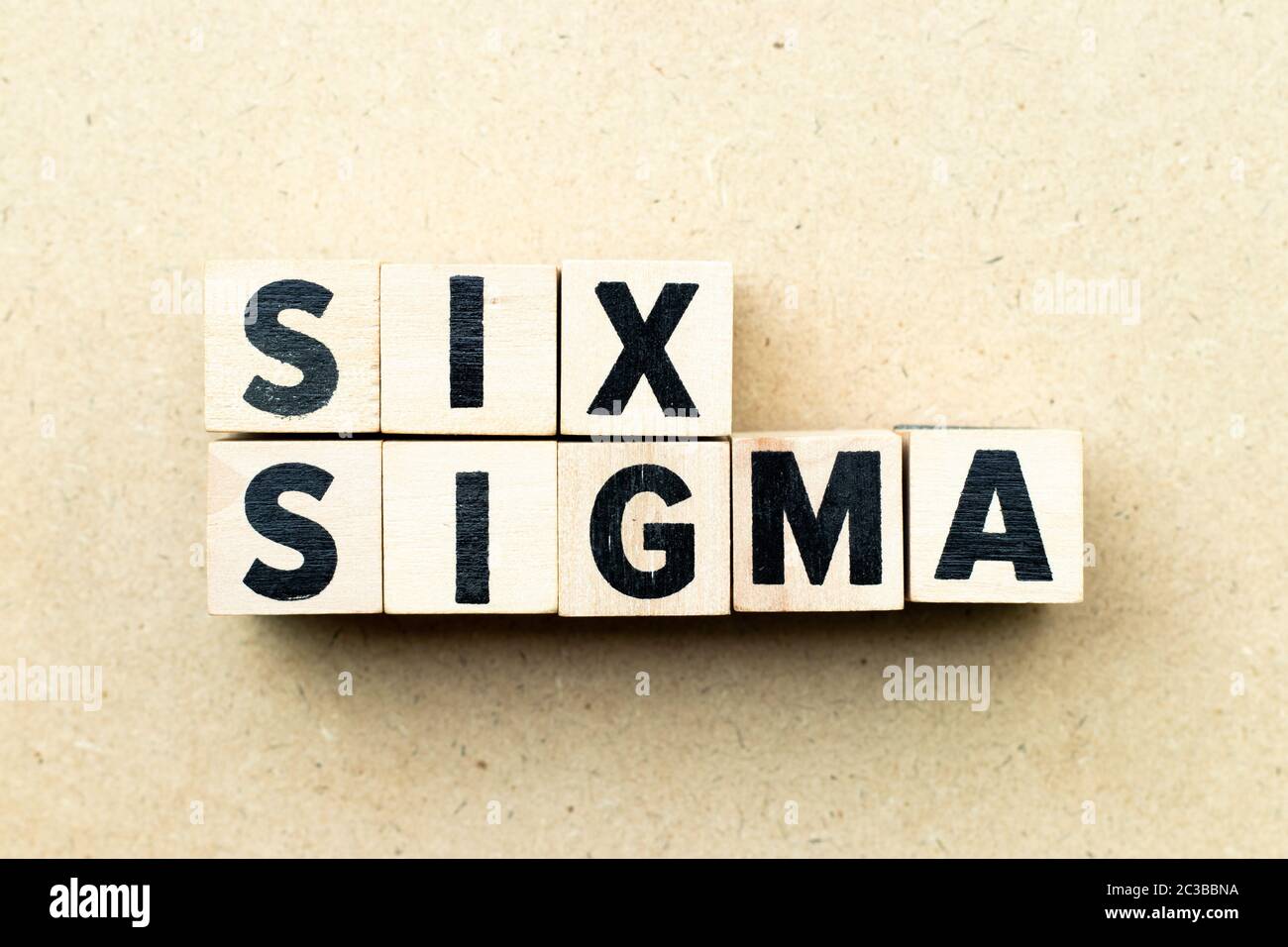 Letter block in word six sigma on wood background Stock Photo - Alamy