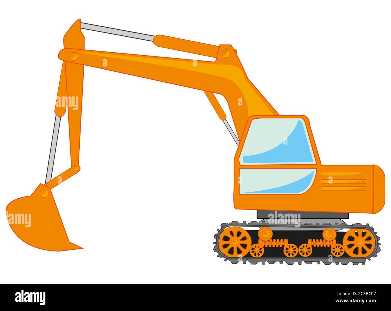 Excavator Digging Clipart