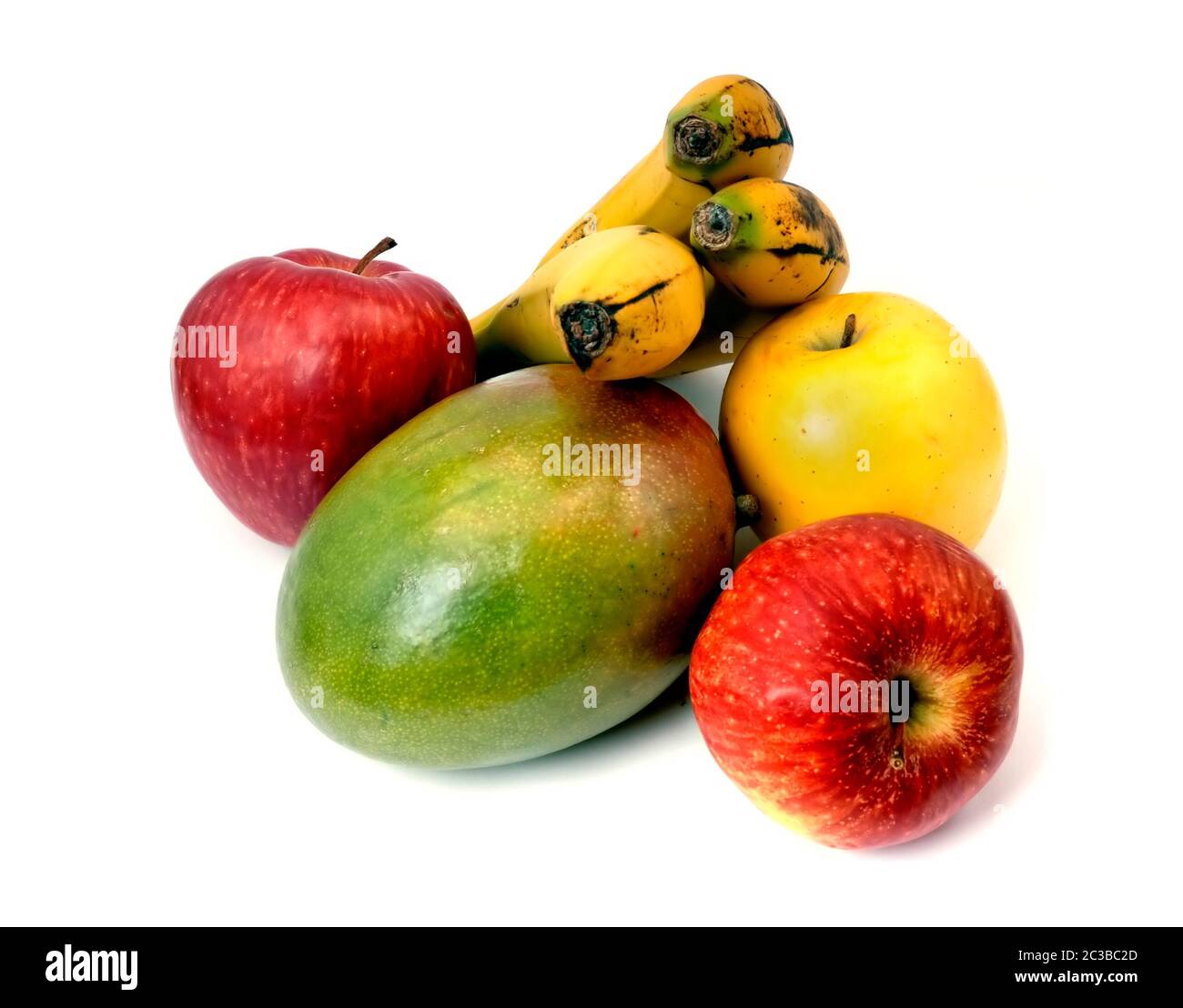 Set of different fruits isolated on white Stock Photo - Alamy