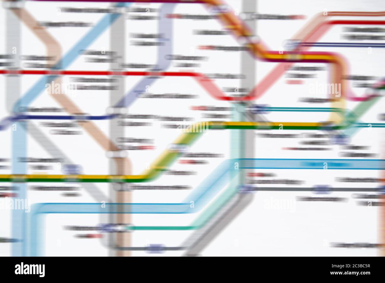 Blurred London Underground tube map background Stock Photo - Alamy