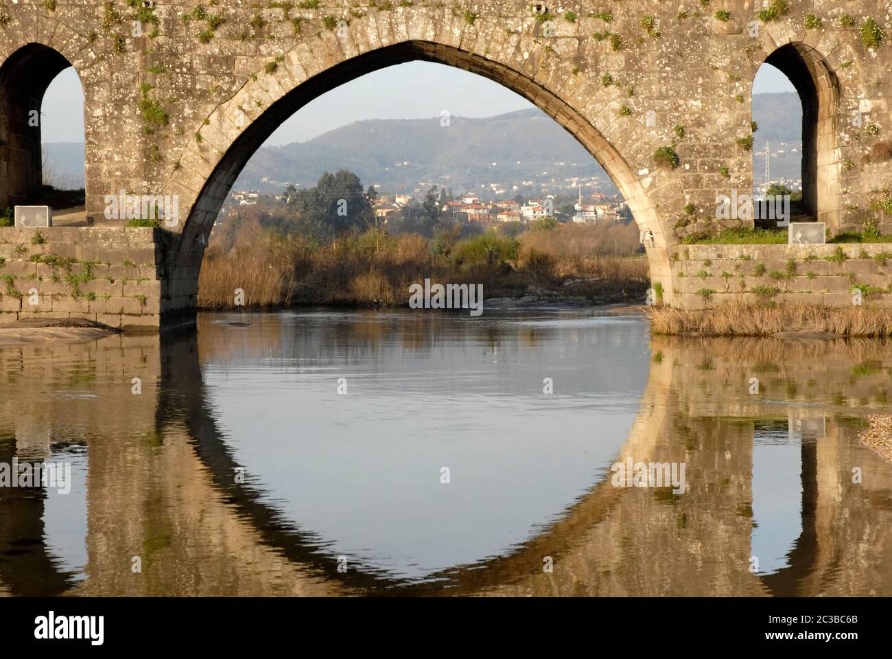 ancient roman bridge detail in the north of portugal Stock Photo - Alamy