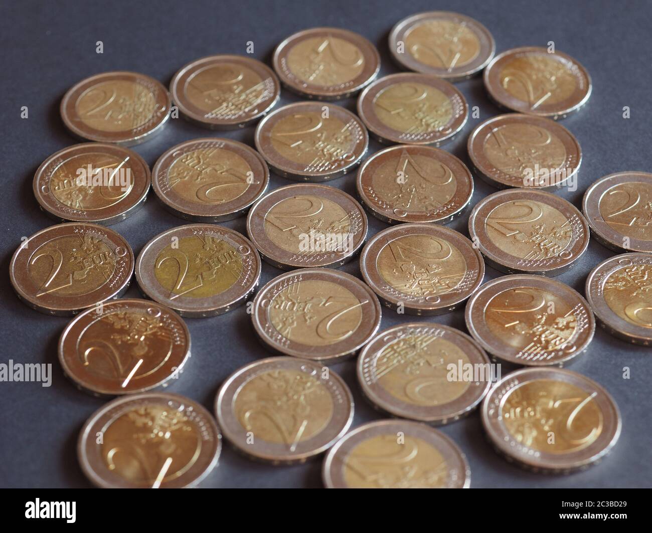 Two Euro coins money (EUR), currency of European Union Stock Photo - Alamy