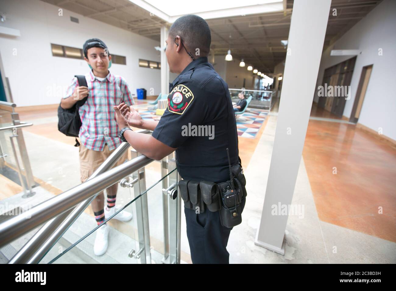 Austin, Texas USA, August 27, 2014: Community college police officer ...