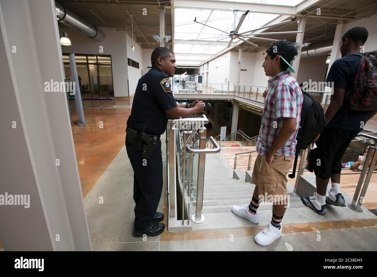 Austin, Texas USA, August 27, 2014: Community college police officer ...
