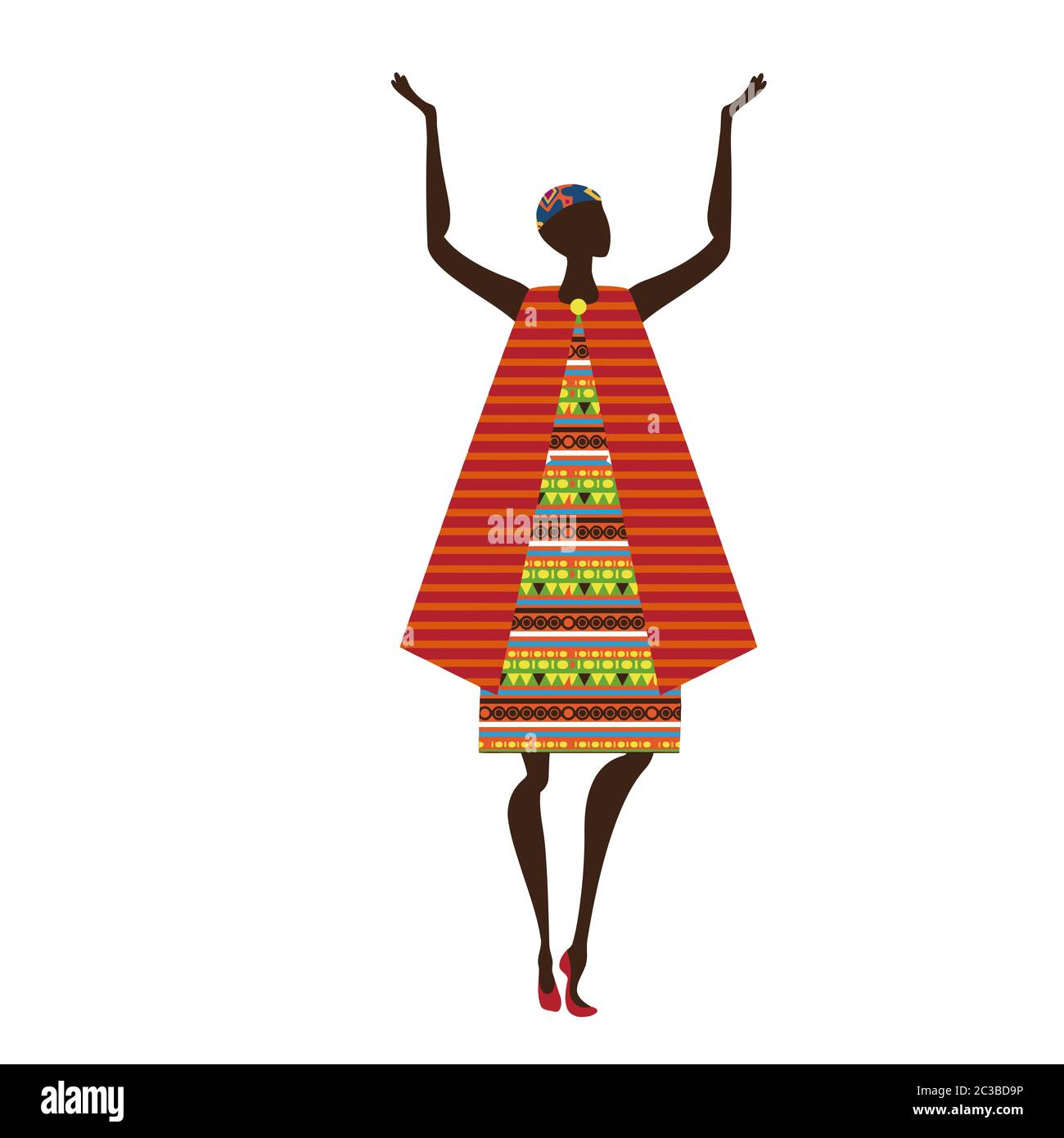 african dance tribal ritual ethnic ceremony illustration culture Stock ...