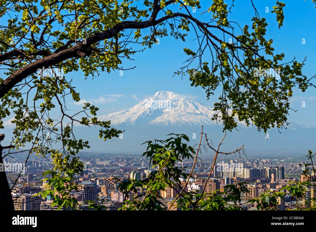Mount Ararat and Yerevan city Stock Photo - Alamy