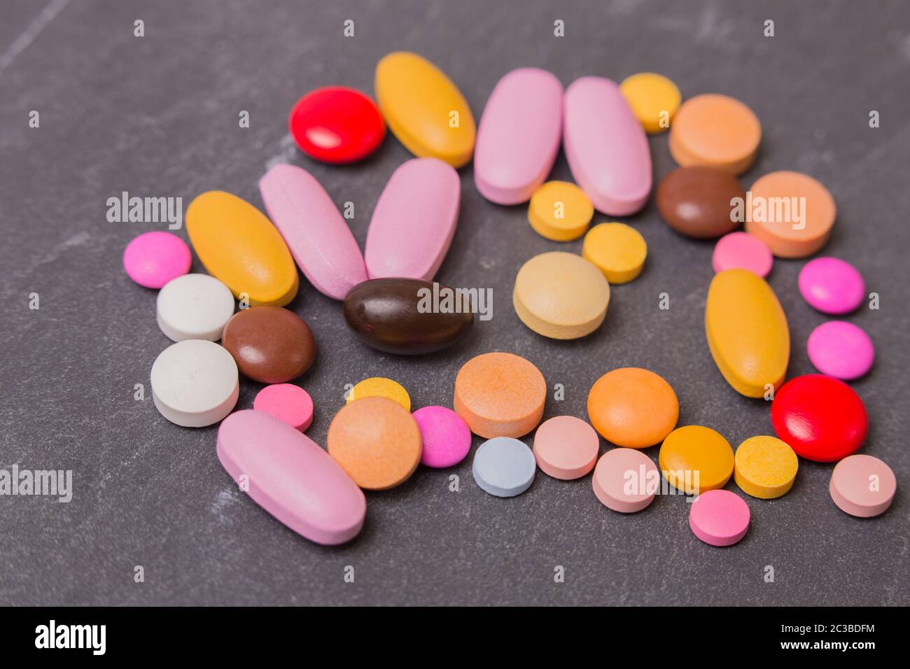 different Tablets pills capsule heap mix therapy drugs Stock Photo - Alamy