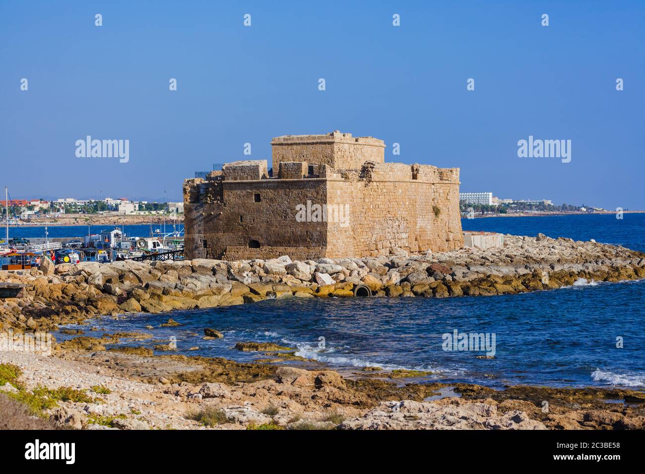 Old historical castle in Paphos Cyprus Stock Photo - Alamy
