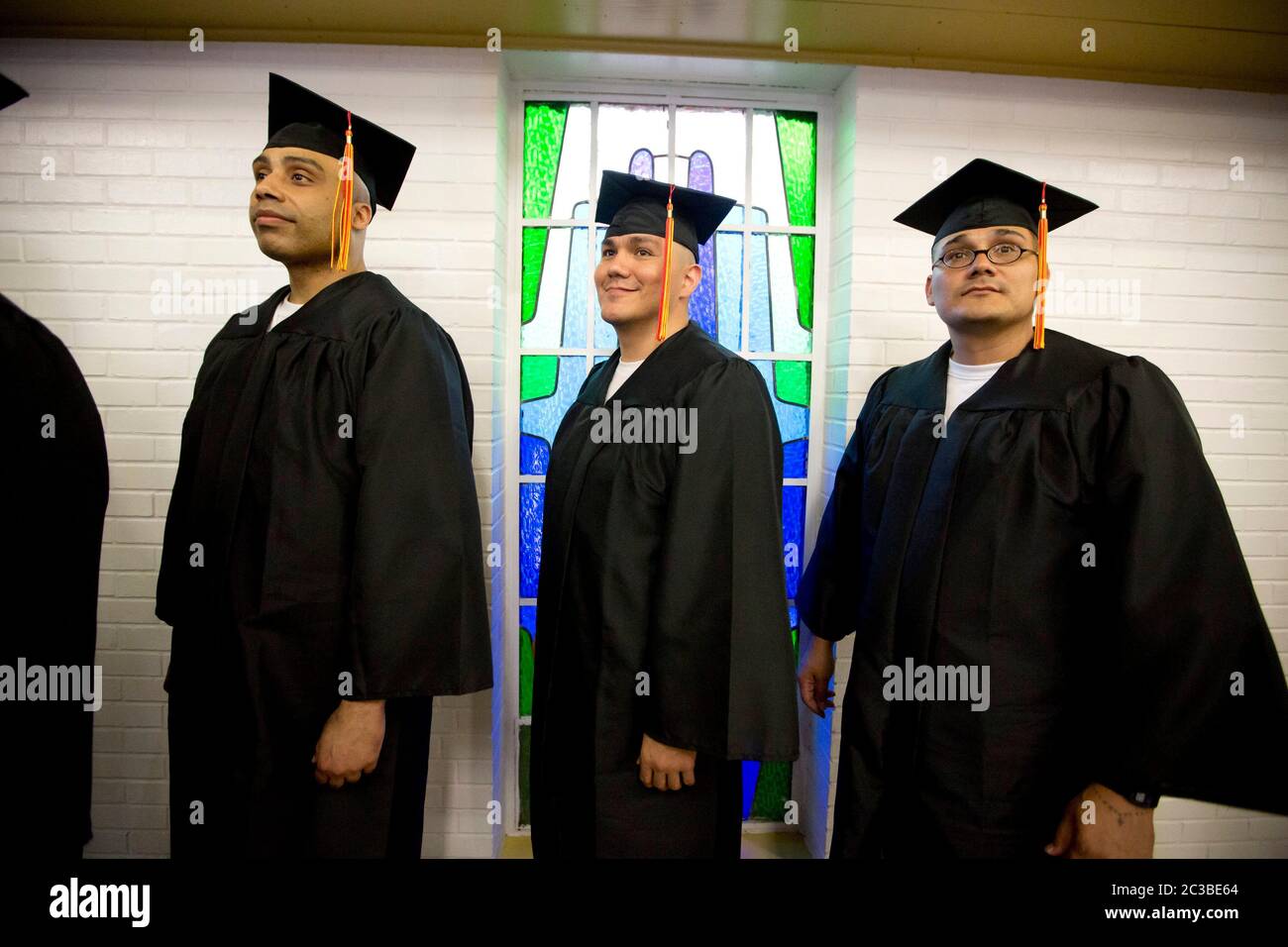 Rosharon Texas USA, May 9, 2015: Graduation ceremony for inmates at the ...