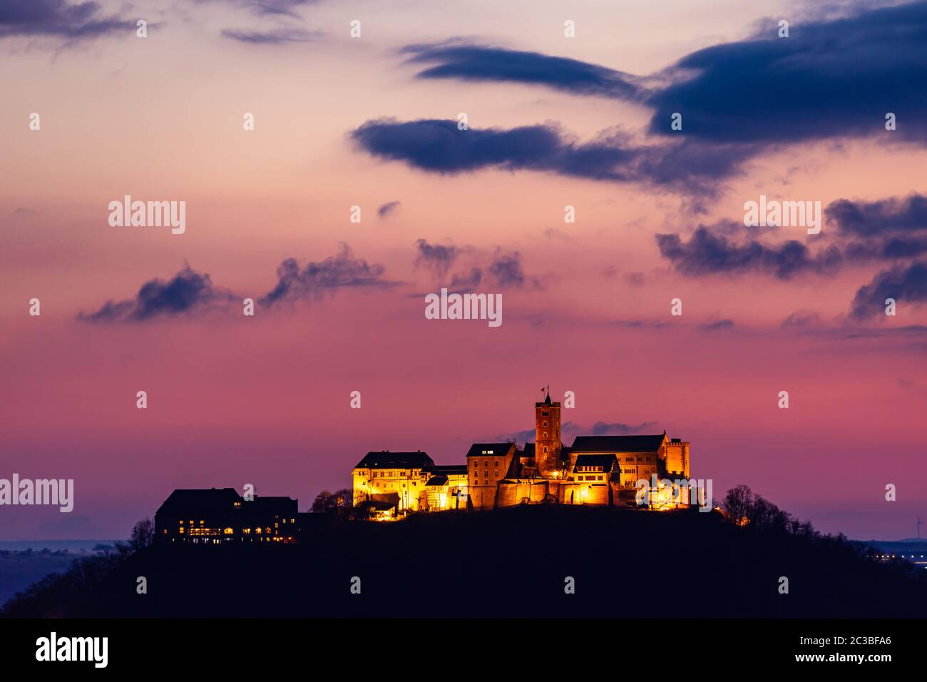 The Wartburg Castle at Sunrise in Thuringia Germany Stock Photo - Alamy