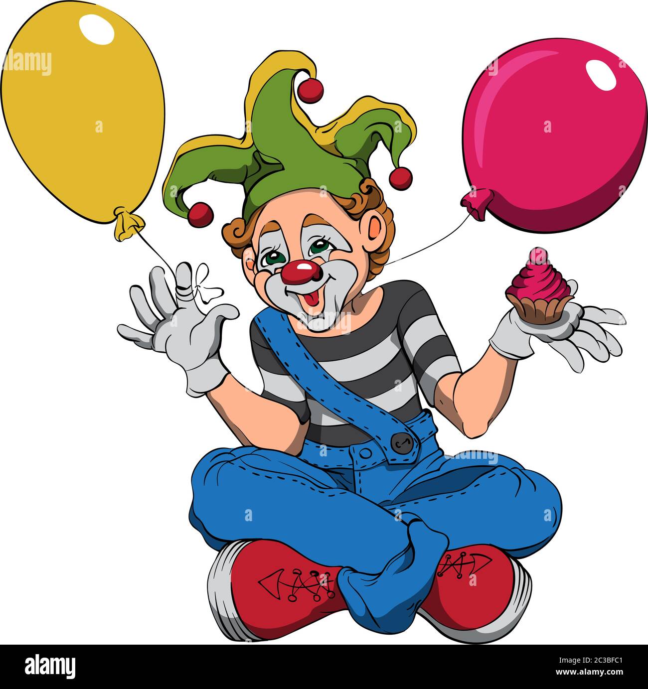 Clown children balloons balloon Stock Vector Images - Alamy