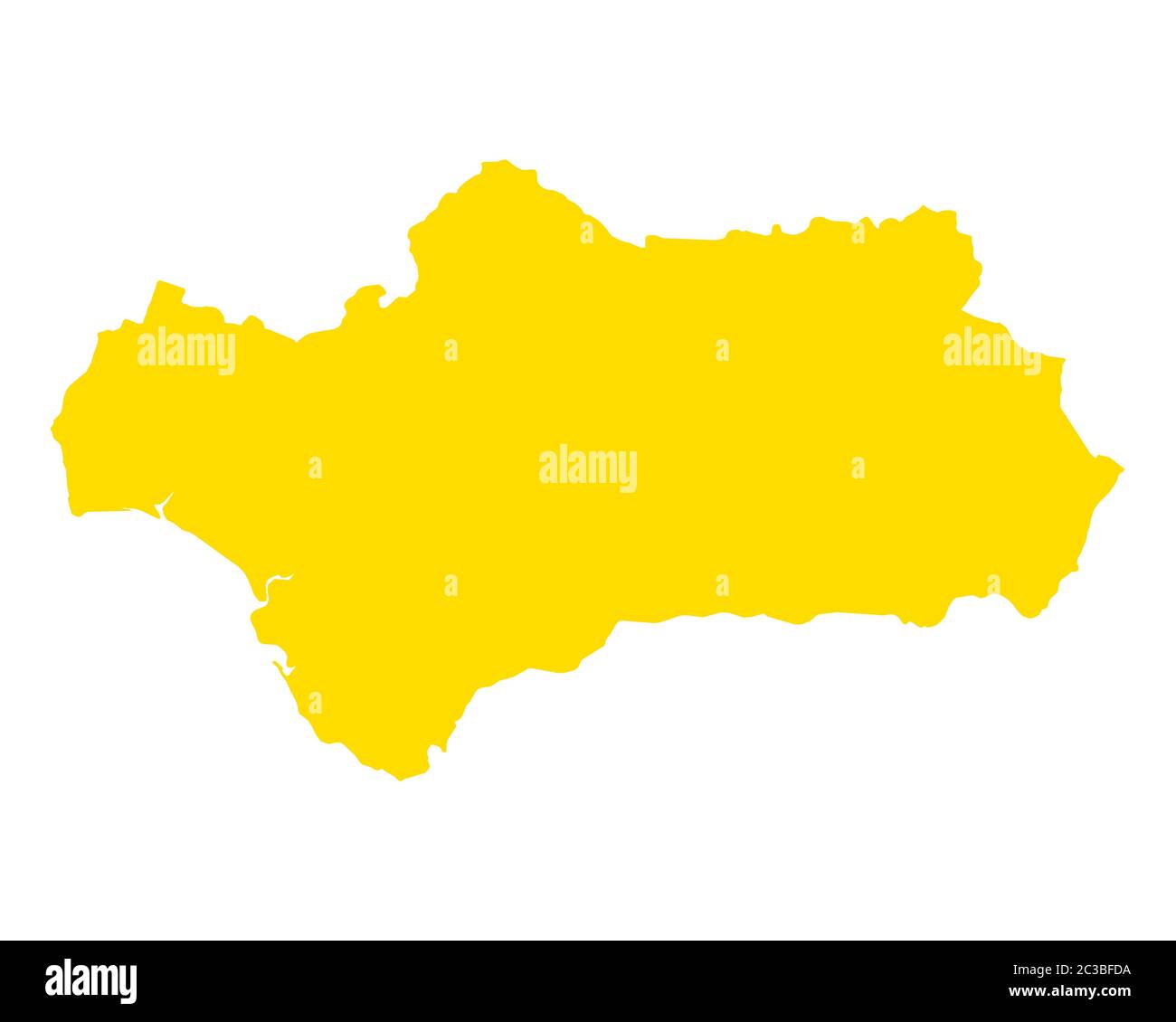Map of Andalusia Stock Photo - Alamy